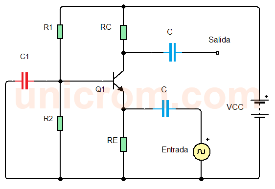 Amplificador de base común - Electrónica Unicrom
