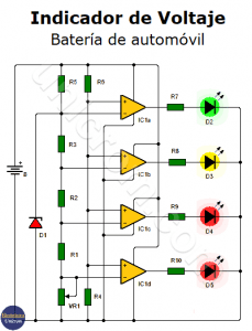 Circuitos con LED, proyectos, diagramas, esquemas con LED