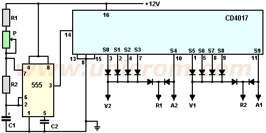 Semáforo electrónico con 555 y CD4017 - Electrónica Unicrom